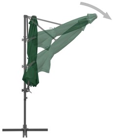 Konzolový slunečník s ocelovou tyčí 300 cm zelený - Default Title