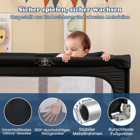 Costway Dětská ohrádka 150 x 150 cm dětská skládací ohrádka s 50