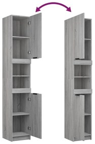 vidaXL 4dílný set koupelnových skříněk šedý sonoma kompozitní dřevo