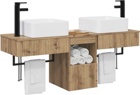 Sada koupelnového nábytku 3 ks Dub artisan Kompozitní dřevo 3405606