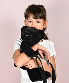 DOUDOU ET COMPAGNIE Plyšová taška přes rameno Medvídek černá 30 cm / o