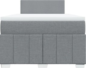 Box spring postel s matrací světle šedá 120x190 cm textil 3289300