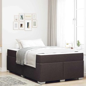 Rám postele s matrací Tmavě hnědá 120 x 190 cm textil 3399176