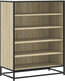 Botník dub sonoma 75 x 38 x 97,5 cm kompozitní dřevo a kov 3300871