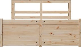 Rám postele s čelem 120 x 200 cm masivní borové dřevo 3306019