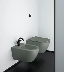 GSI GSI, PURA závěsná WC mísa, Swirlflush, 55x36 cm, agave dual-mat, 881504
