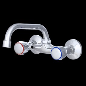 Gamma CLASIC C, umyvadlová/kuchyňská baterie s výlevkou 20cm, 150 mm, chromová, GMA-BCCS-C-CH