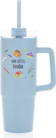 Personalizovaná cestovní termoska s průhledným víčkem pro paní učitelku/pana učitele (pomůcky)