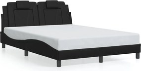 Rám postele Viana s LED bez matrace černý 140 x 200 cm 3214022