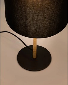 Černá stolní lampa s textilním stínidlem (výška 45 cm) Pina – Kave Home