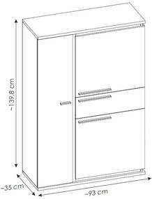 Vysoká skříňka Salinas