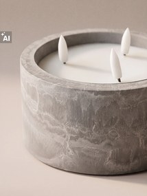 Sinsay - LED svíčka s mramorovým vzorem - šedá