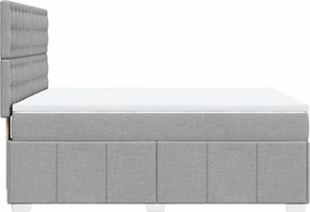 Box spring postel s matrací světle šedá 140 x 190 cm textil 3291677
