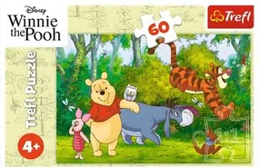 TREFL Puzzle Medvídek Pú: Chuť medu / 60 dílků / 33 x 22 cm