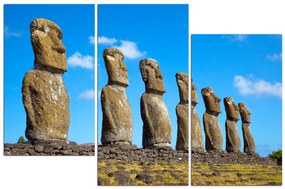 Obraz na plátně - Ahu Akivi moai 1921C (120x80 cm)