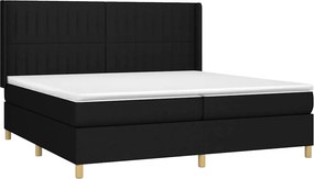 Box spring postel s matrací černá 200x200 cm textil 3132179
