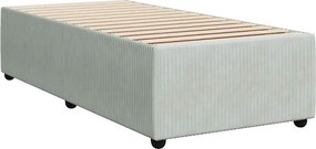 Box spring postel s matrací světle šedá 100x200 cm samet 3287662