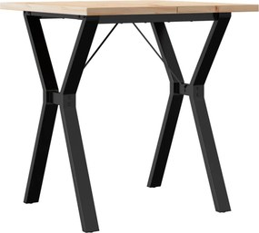 Jídelní stůl s Y rámem 70 x 70 x 75,5 cm borové dřevo a ocel 3282781