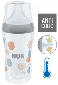 Kojenecká láhev NUK Perfect Match Temperature Control 260 ml šedá Barva: Šedá