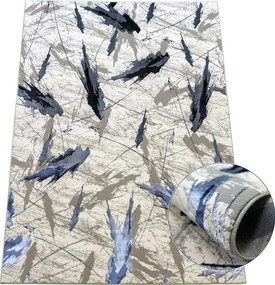 BE Koberec Allianz 6310 Navy - tmavě modrý, béžový obdélníkový Rozměr: 60x100 cm