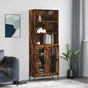 vidaXL Skříň highboard 69,5 x 34 x 180 cm kompozitní dřevo [3189328] Barva: kouřový dub