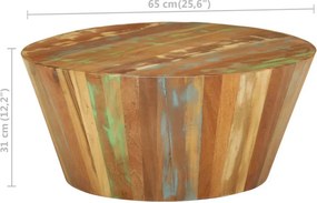 Konferenční stolek Ø 65 x 31 cm masivní recyklované dřevo 328301