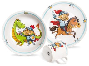 3dílný dětský porcelánový jídelní set Orion Knight