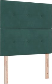 Postel s boxspringem s čelo Tmavě zelená 120 x 200 cm samet 3344936