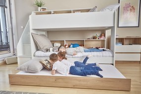 Aldo Patrová postel pro tři děti s šuplíkem Bibliobed