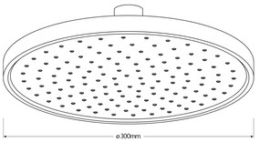 Aqualine Aqualine, Hlavová sprcha, průměr 300mm, ABS/chrom, SC113