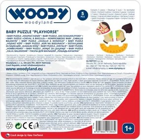 Woody Puzzle Baby - koník houpací / od 12 měsíců