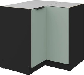 ARIA sc | dolní skříňka 90x90 DN 2F rohová s policí | 90x90 cm | černá/aquamarine