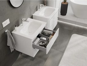 Mexen Orio, koupelnová skříňka 60 cm s umyvadlem Vela, 2 zásuvky, bílá lesklá, 91A10-06047-2-BFF00-W23M00