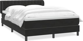 Box spring postel s matrací černá 160x210 cm samet 3317783