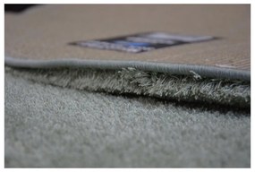 Luxusní kusový koberec Shaggy Azra zelený kruh 100cm