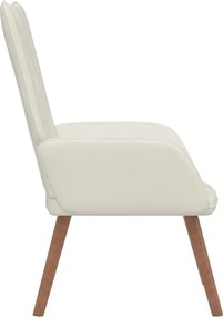 Relaxační křeslo krémově bílé samet 327664