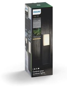 PH 16473/93/P0 Hue White venkovní sloupkové svítidlo Philips Turaco 16473/93/P0 antracitové, 2700K, 40cm - PHILIPS HUE (915003761502)