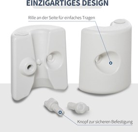 Zátěže na stojany altánů Outsunny sada 4 ks pro párty stan, vodní písek PE Ø24xH25cm, stabilní ochrana stojanů pro venkovní akce | Aosom.de