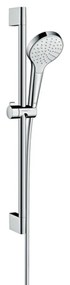 Hansgrohe Croma Select S - Sprchová sada 1 jet EcoSmart 9 l / min se sprchovou tyčí 65 cm, bílá / chrom 26565400