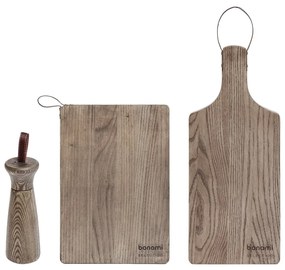 Dřevěný mlýnek a prkénka v sadě 3 ks – Bonami Selection