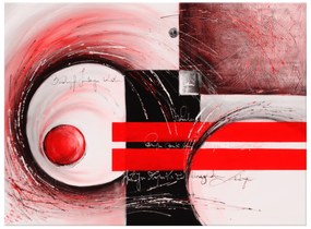 Gario Ručně malovaný obraz Červené tvary Rozměry: 120 x 80 cm