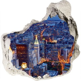 Wallmuralia Nálepka fototapeta 3D výhled Manhattan noc 75x75 cm