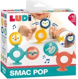 Ludi Smac Pop / Sada chrastítek / s přísavkami / od 10 měsíců
