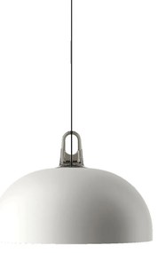 Lodes 16924 2300 Jim dome, bílé kupolovité svítidlo s šedým hákem, 1x25W LED E27, prům. 50cm