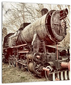 Historický obraz lokomotivy (30x30 cm)