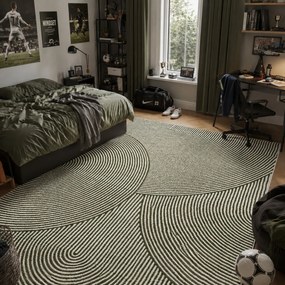 Angel Carpet, Kusový koberec Zafiro 25 Green, 160x230, zelená, kancelář