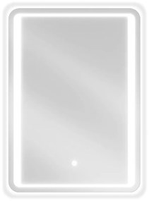 Mexen Zusa podsvícené koupelnové zrcadlo 50 x 70 cm, LED 6000K, ventilátor - 9808-050-070-611-00