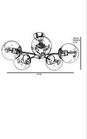 Stropní svítidlo Venus zlaté/černé