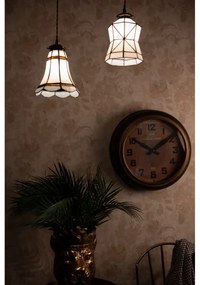 Stropní Tiffany lampa hnědé pruhy BrownLine – 15x115 cm