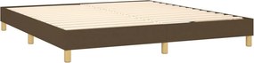 Box spring postel s matrací tmavě hnědá 180x200 cm textil 3140636